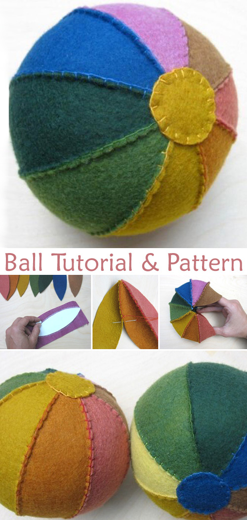 Felt Rainbow Ball Tutorial ~ Free-Tutorial.net