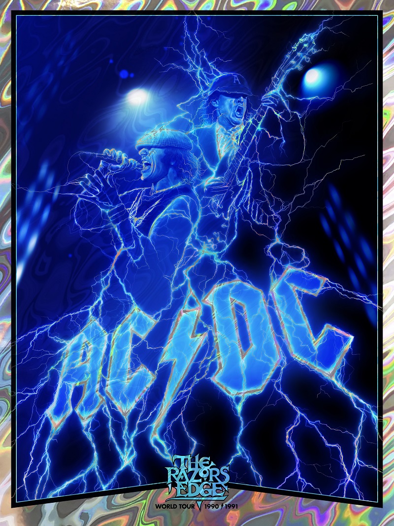 INSIDE THE ROCK POSTER FRAME BLOG: Adam Stothard AC/DC The Razors Edge ...