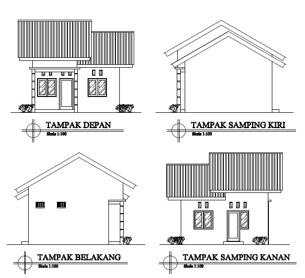 Architectural and Civil Engineering: Denah, Tampak, dan Potongan