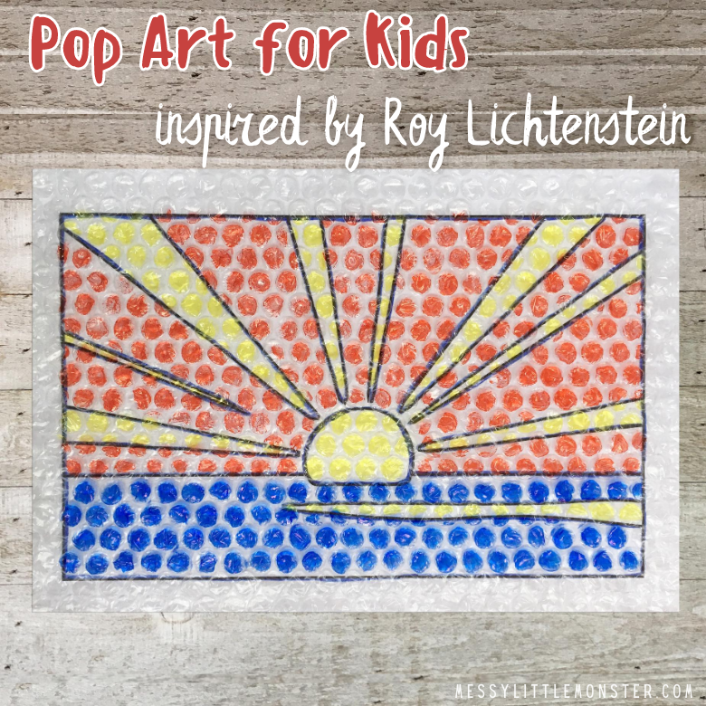 Roy Lichtenstein Pop Art for Kids - Sunrise Template Included! - Messy ...