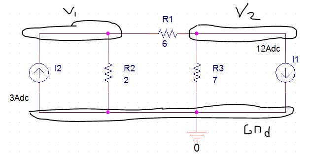 Cara menggunakan analisis node (simpul) dengan metode eliminasi subtitusi