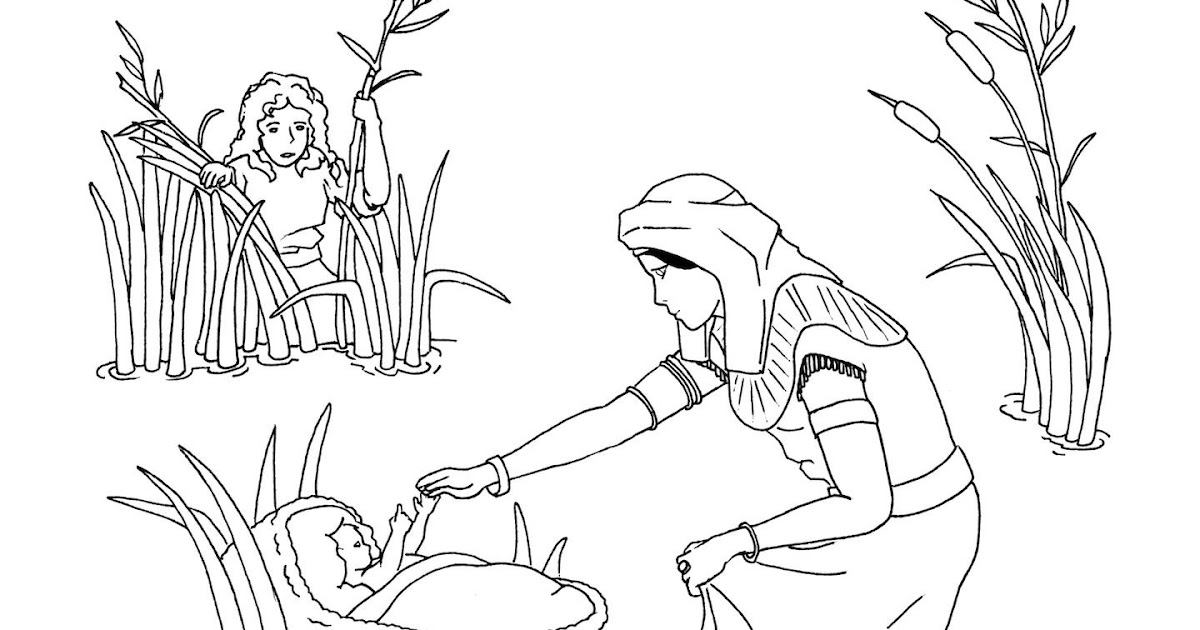 Baby Moses Coloring Page ~ Coloring Pages