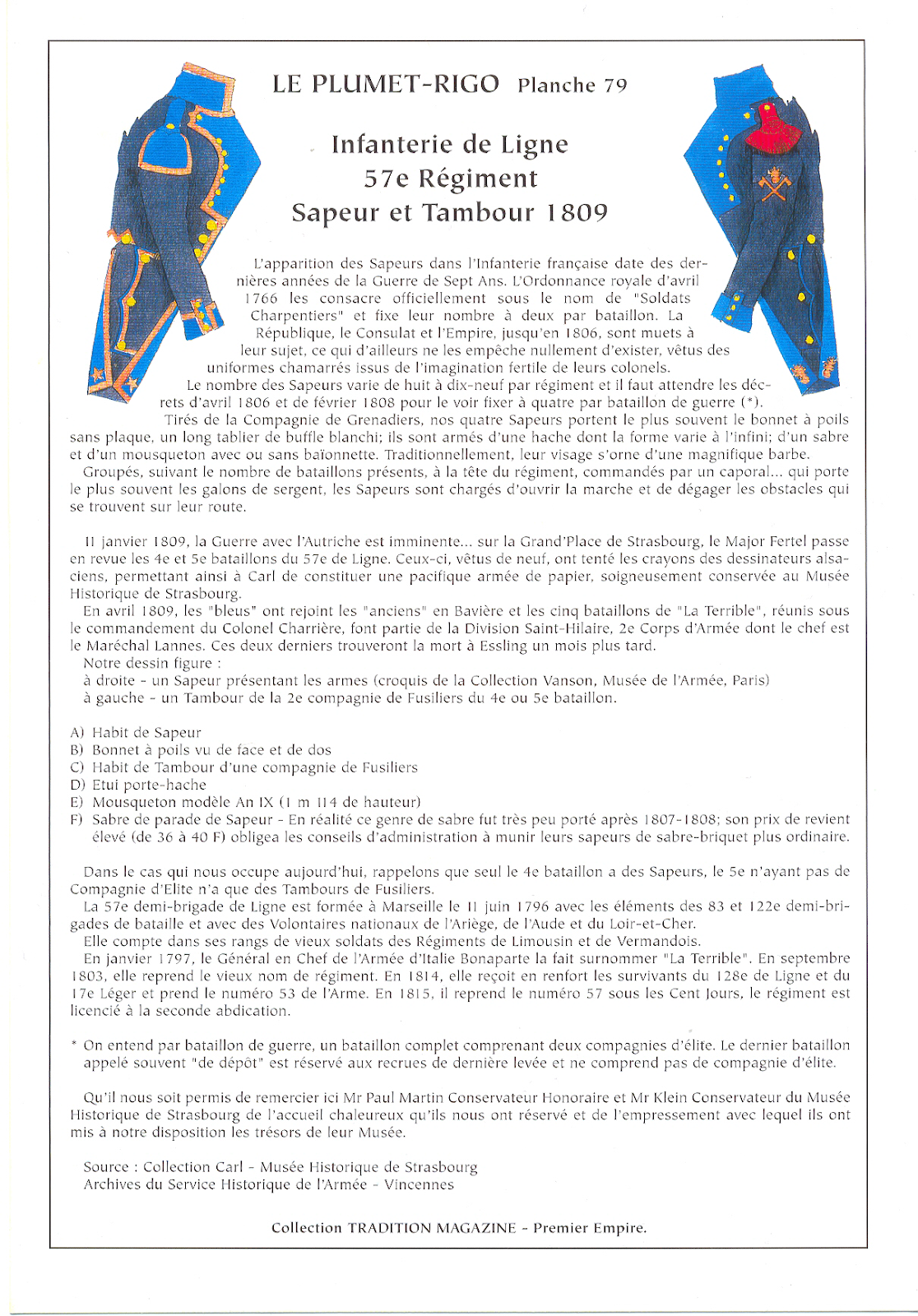 Uniforming the Past: 57e Regiment d'Infantere Ligne Fusiliers