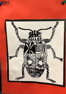 Art with Mrs Baker: Zentangle Bugs - Grade 1