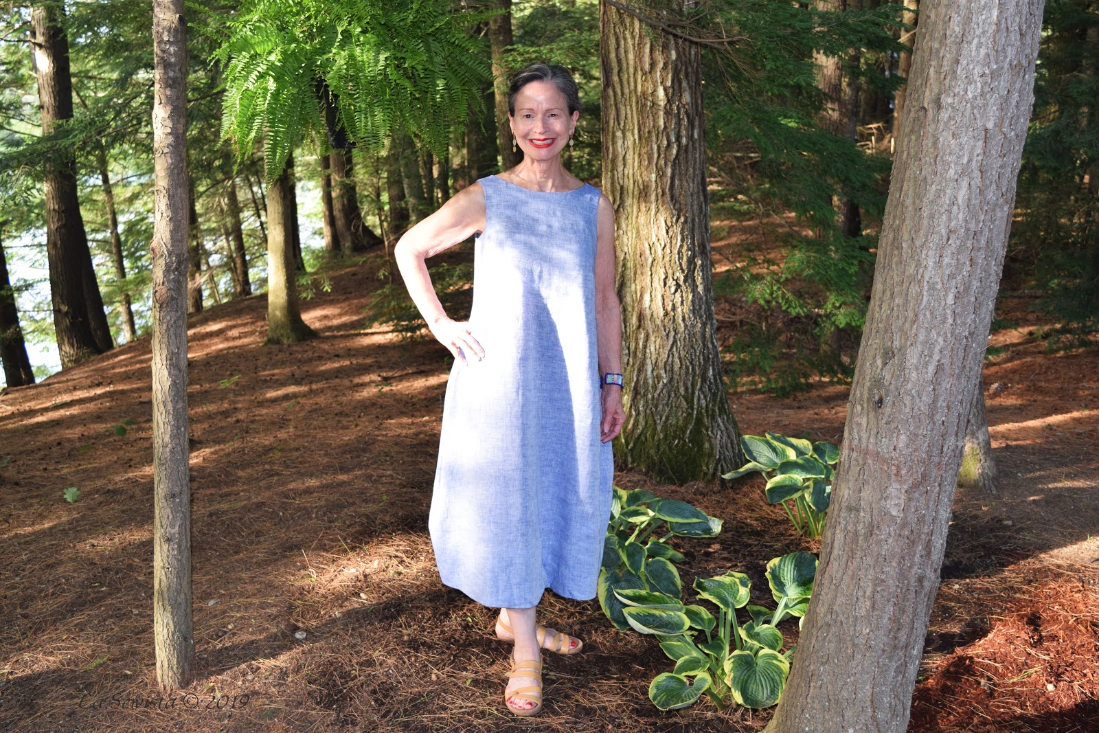 La Sewista!: The Periwinkle Linen Dress