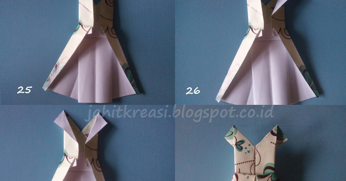 19+ Cara Membuat Origami Baju Dress
