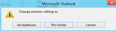 Outlook 2013: How to Disable or Expand Message Preview. (Changed the ...