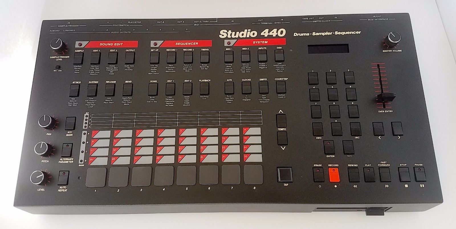 MATRIXSYNTH: Sequential Circuits Studio 440 Drum Sampler Sequencer SN 00029