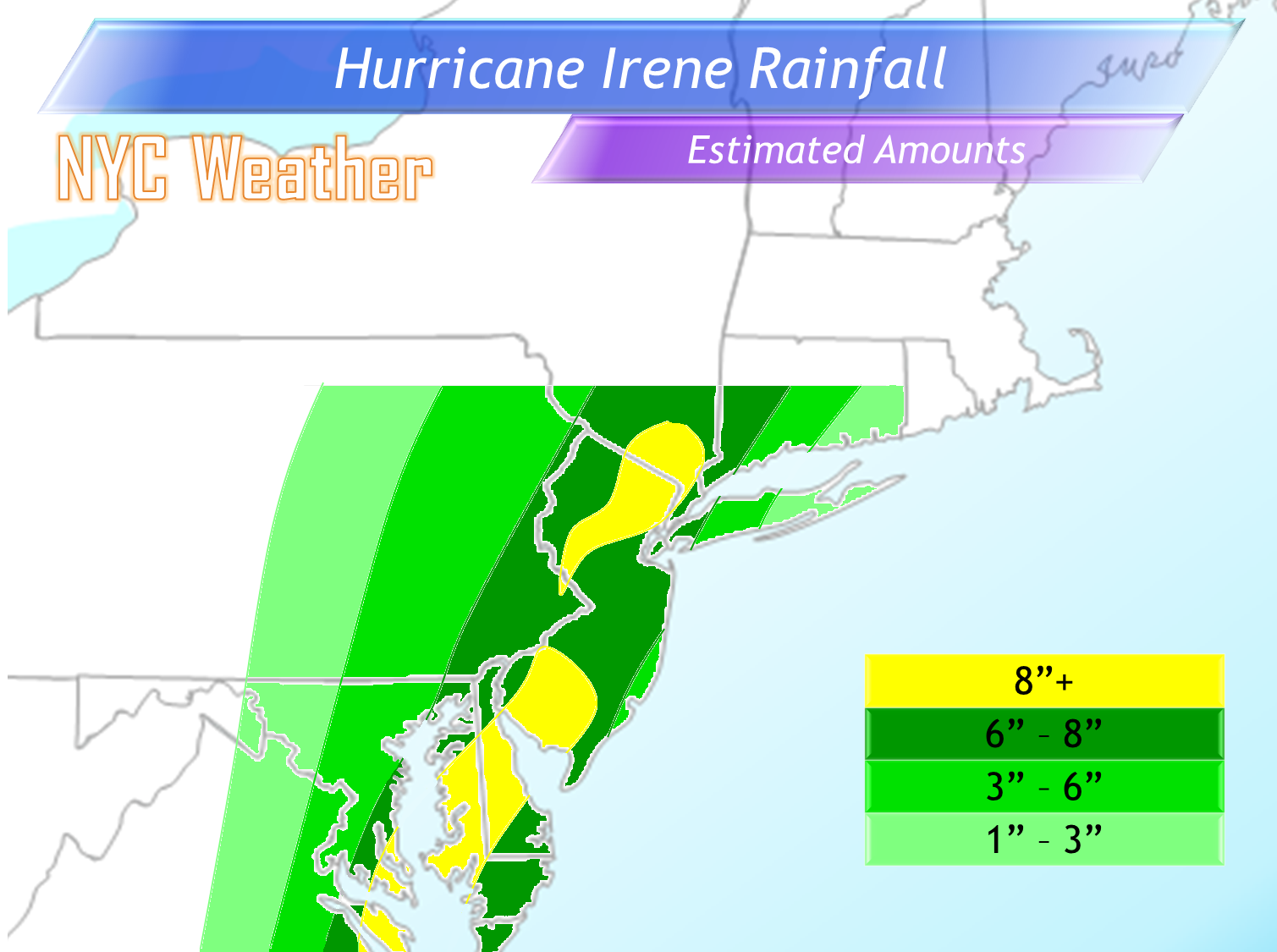 NYC Area Weather: Hurricane Irene Summary