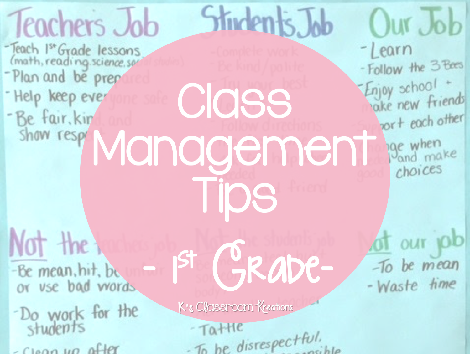Classroom Management Tips | K's Classroom Kreations