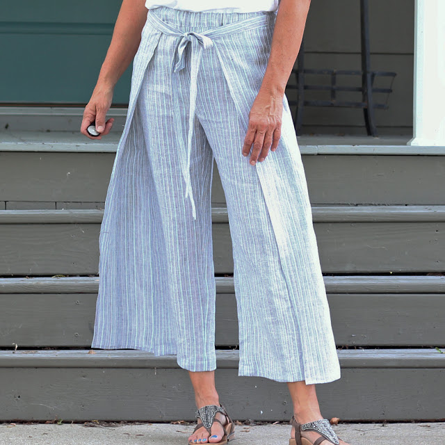 Girls in the Garden: Simplicity 8134 - Linen Wrap Pants