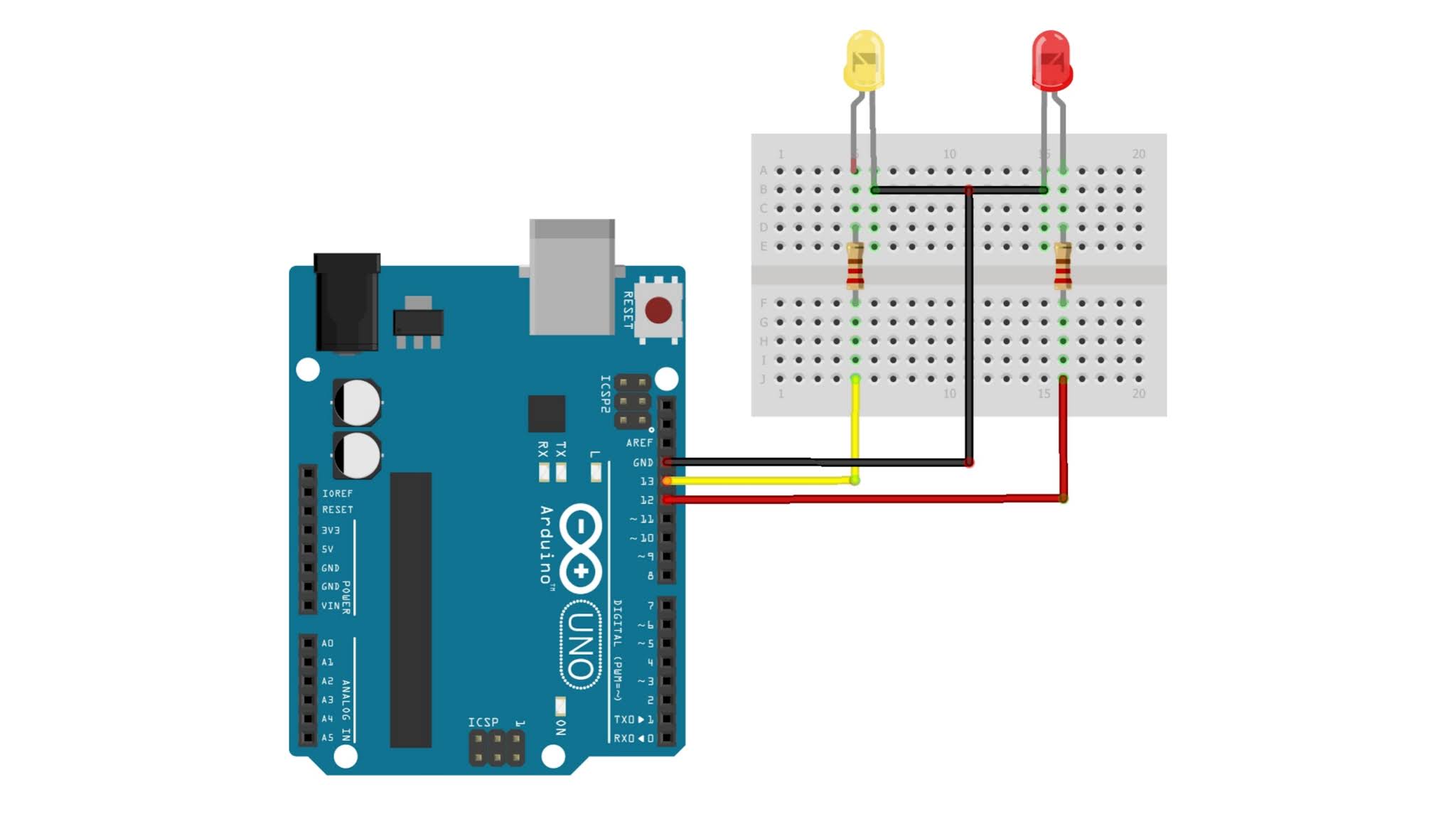 Membuat LED Flip-Flop Menggunakan Arduino - Project Arduino