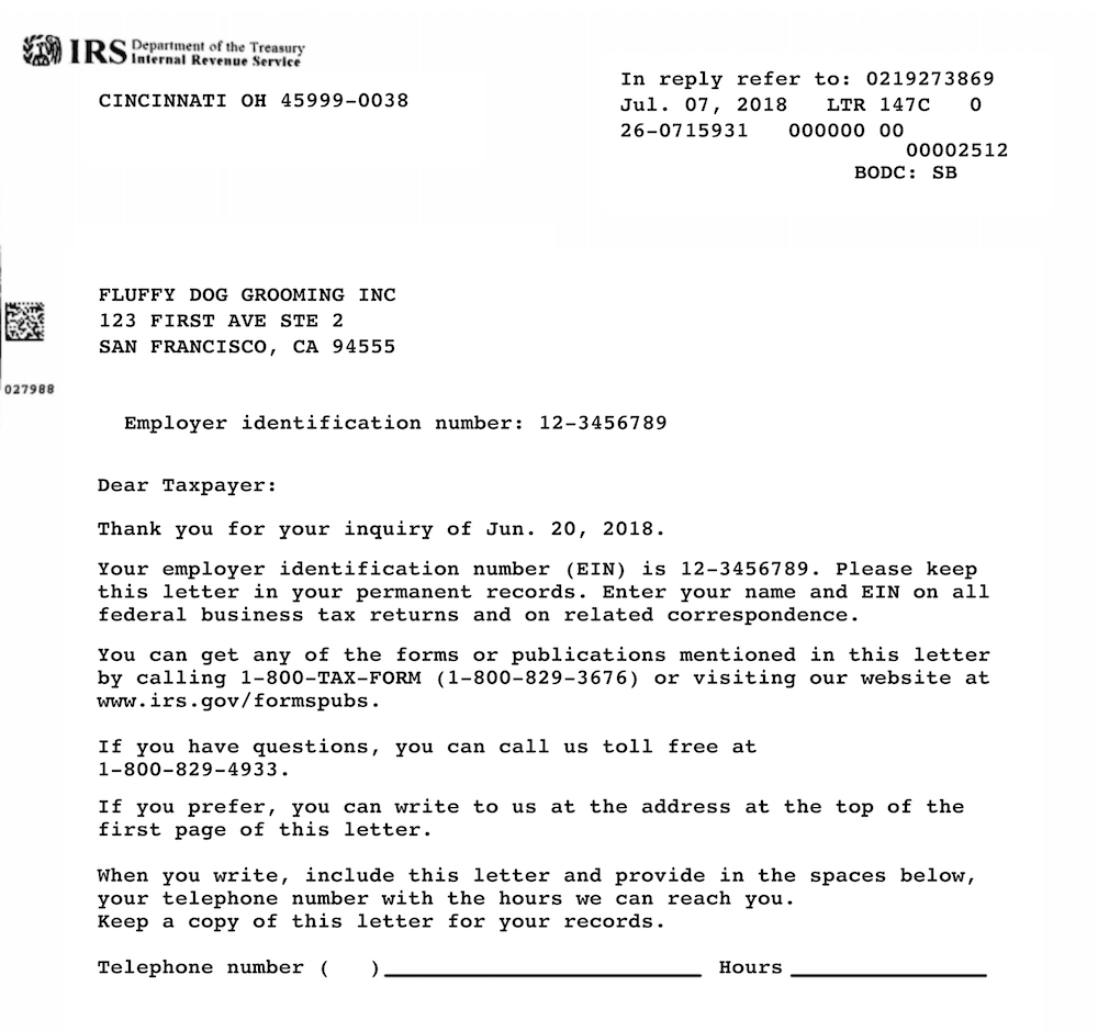 Irs Letter 147C ~ Thankyou Letter