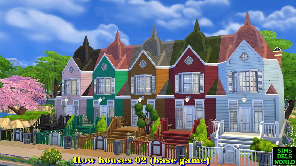 SimsDelsWorld: The Sims 4 : Row houses 02 (base game)