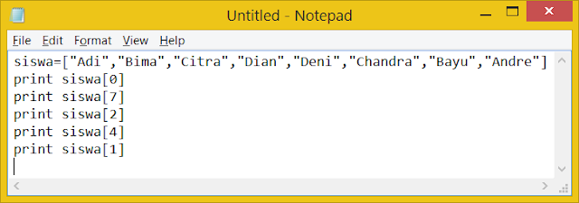 Mengenal Variabel Array Pada Python - Niguru Indonesia Mengenal Variabel Array Pada Python - Niguru Indonesia