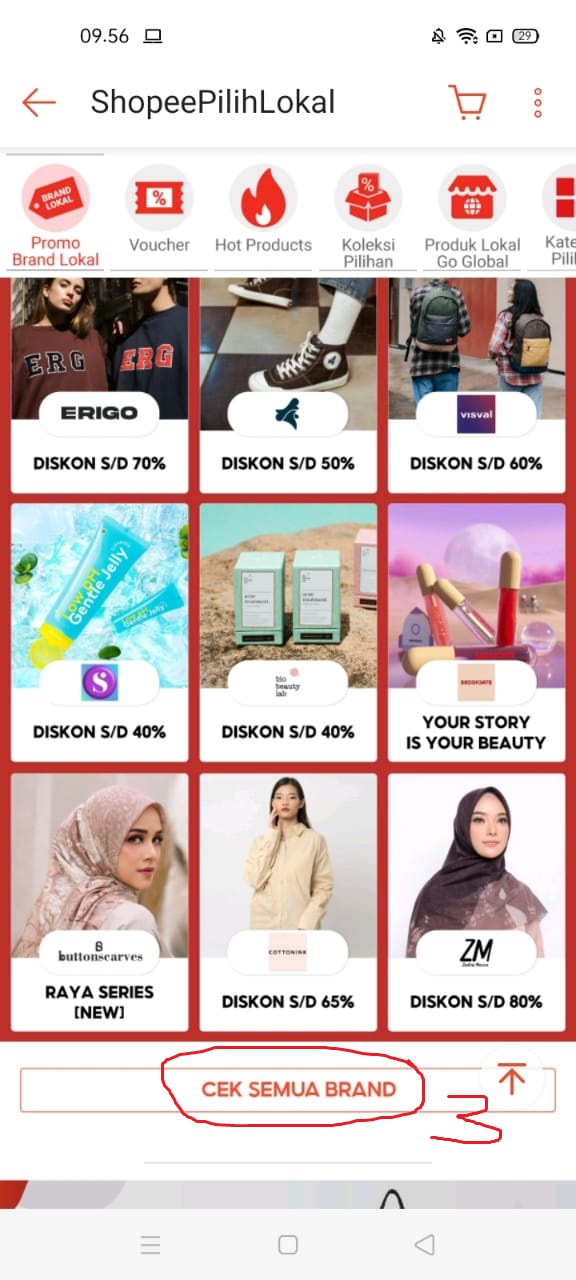 Cara Mencari Promo Brand Produk Lokal di Shopee - Tutorial di Shopee