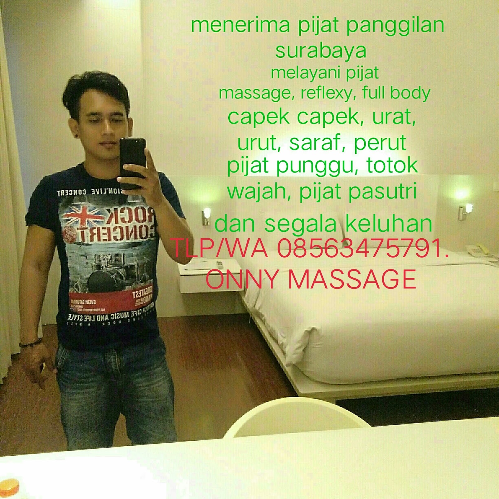 Pijat panggilan dengan terapis tampan dan maco