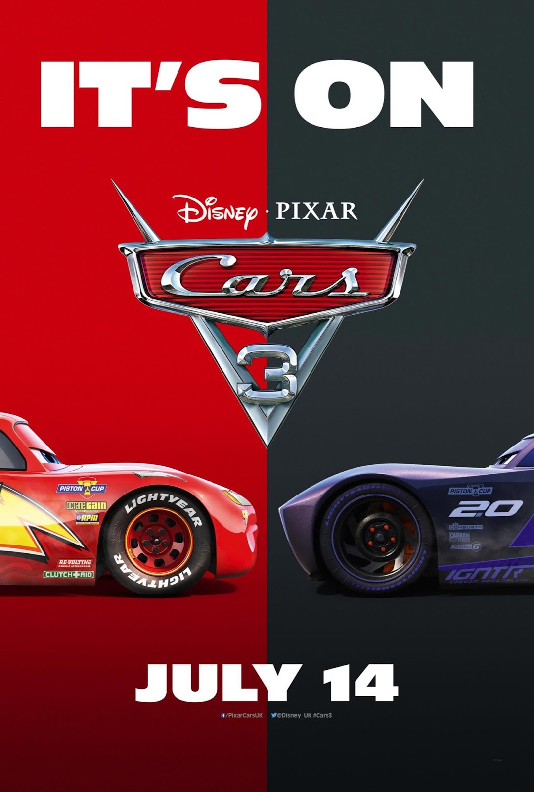 Novos Posters de Carros 3 - Pixar Brasil Blog