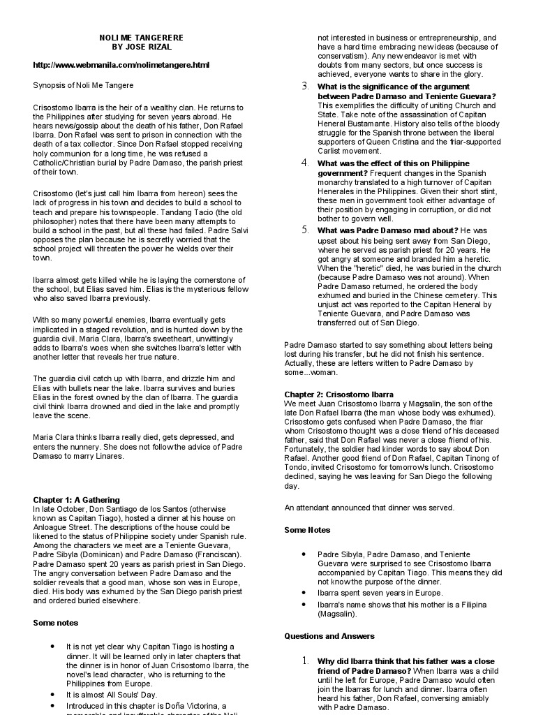 don rafael ibarra noli me tangere - philippin news collections