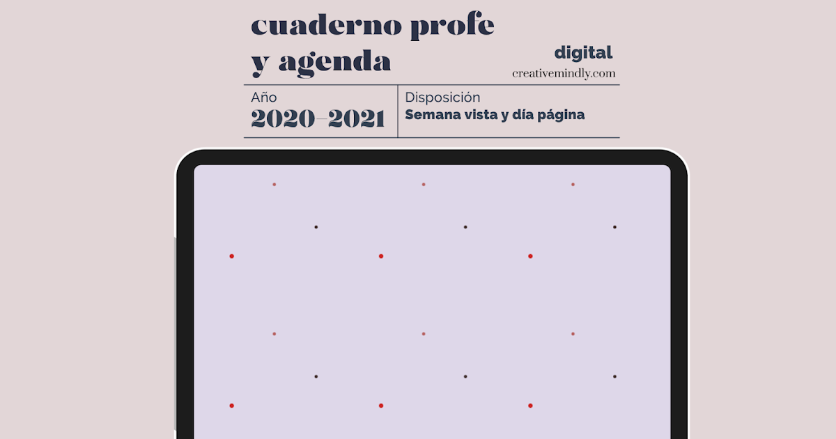 Creative Mindly: Pack agenda y cuaderno profe digital 2020 2021