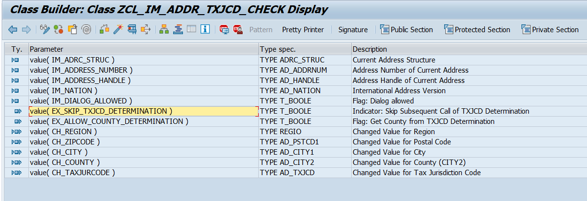 sap abap code to read global variables values inside badi ADDR_TXJCD ...