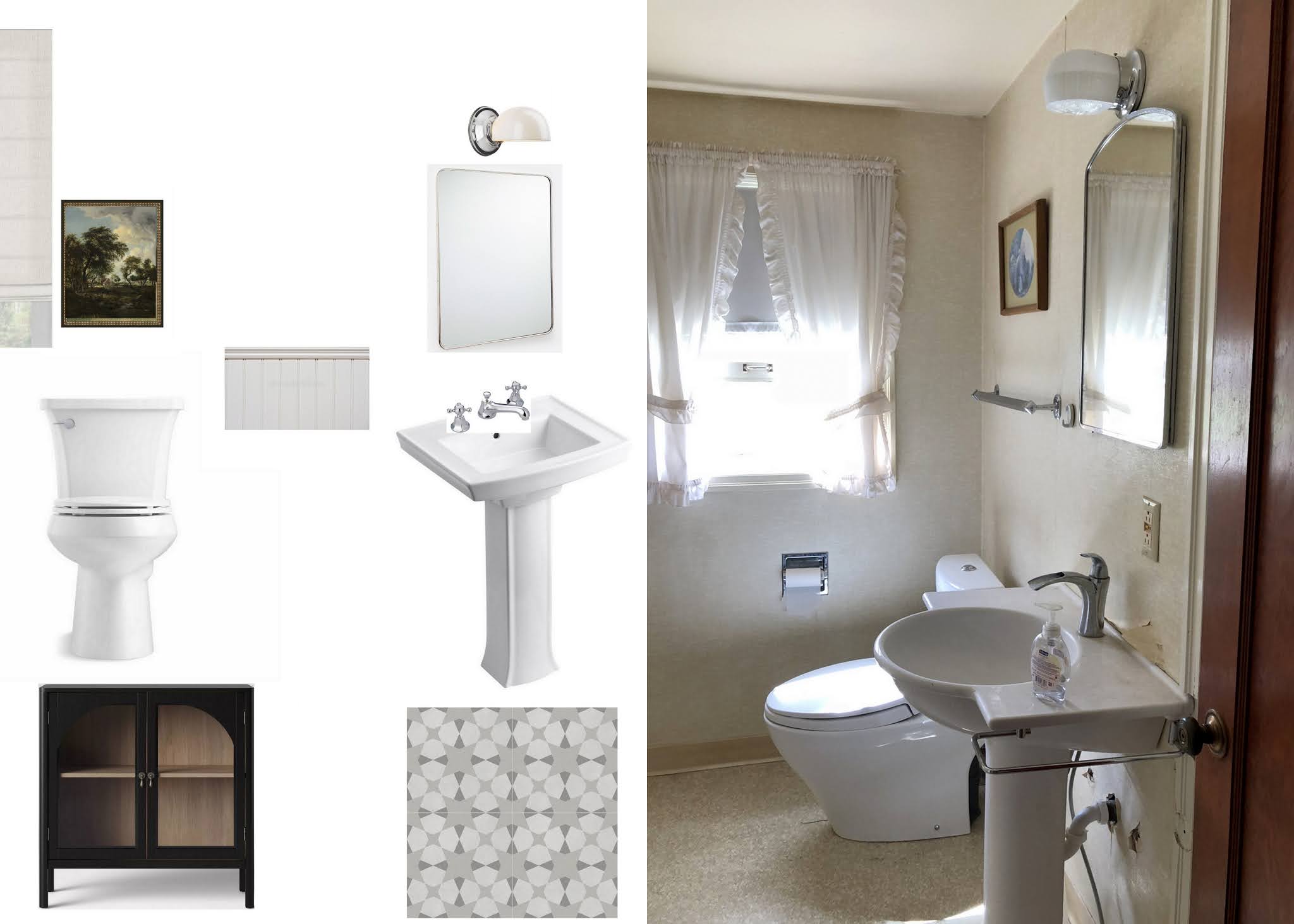 Upstairs bathroom reno plans: Week 1 One Room Challenge! / Create / Enjoy