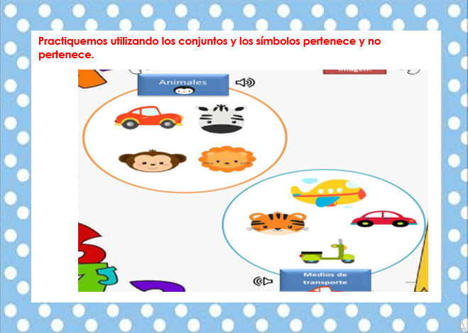 MATEMÁTICAS: RELACIÓN DE PERTENECE Y NO PERTENECE.
