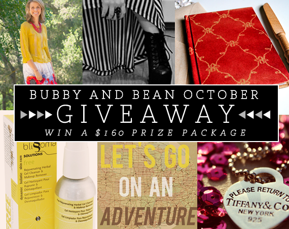 Bubby and Bean ::: Living Creatively: OCTOBER GIVEAWAY // Win A Prize ...