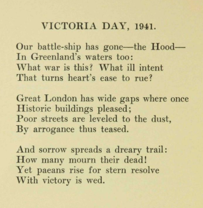 The Dusty Bookcase: Verse for Victoria Day from the Second World War
