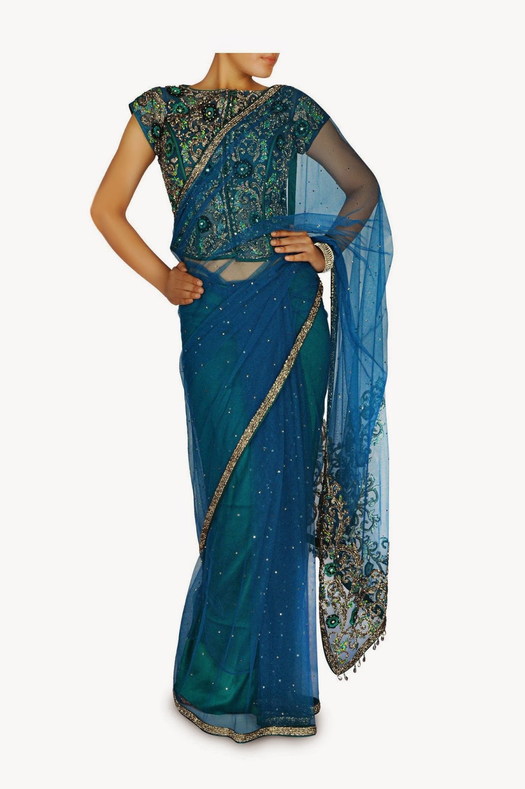 Buy Online Designer Indian Saris - Vega Fashion Mom