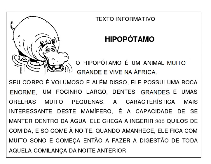 ALFABETIZAÇÃO DIVERTIDA: TEXTO INFORMATIVO