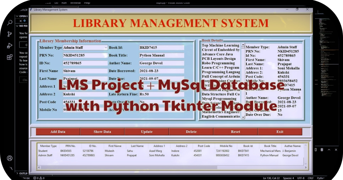 Library Management System With Python | Supotronix