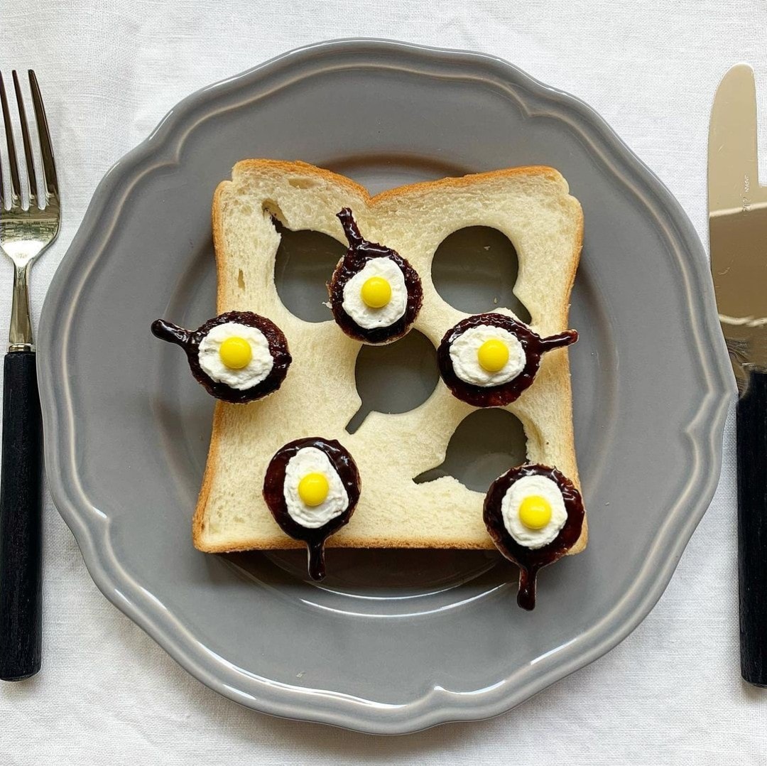 Comel Sungguh 15 Seni Atas Roti Putih Yang Dijadikan Seperti Lukisan