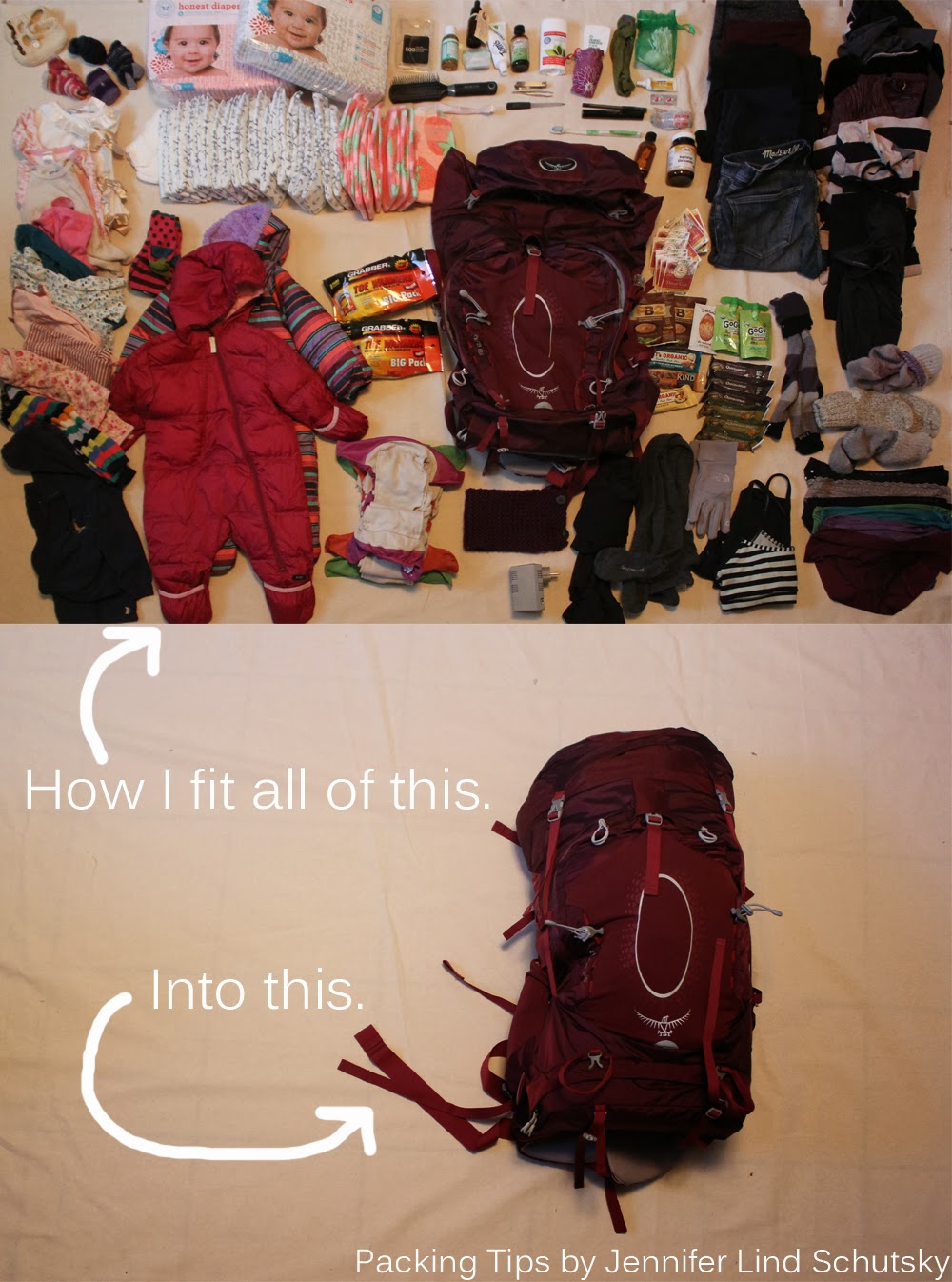 Hawks and honey: How to pack Mom & Baby for 21 days in ONE backpack ...