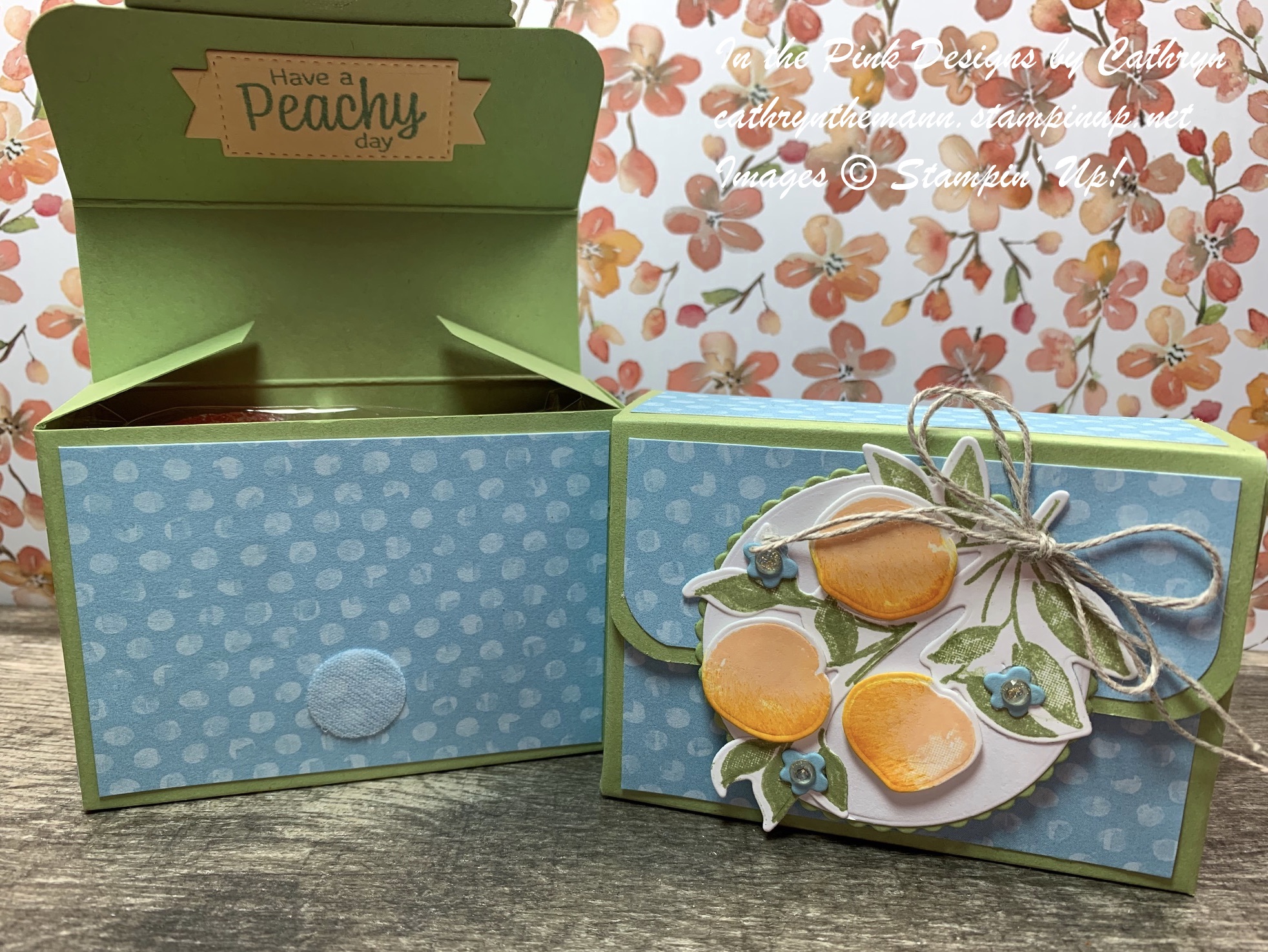 In the Pink, Designs by Cathryn: SWEET as a PEACH PEACH RINGS BOX with ...
