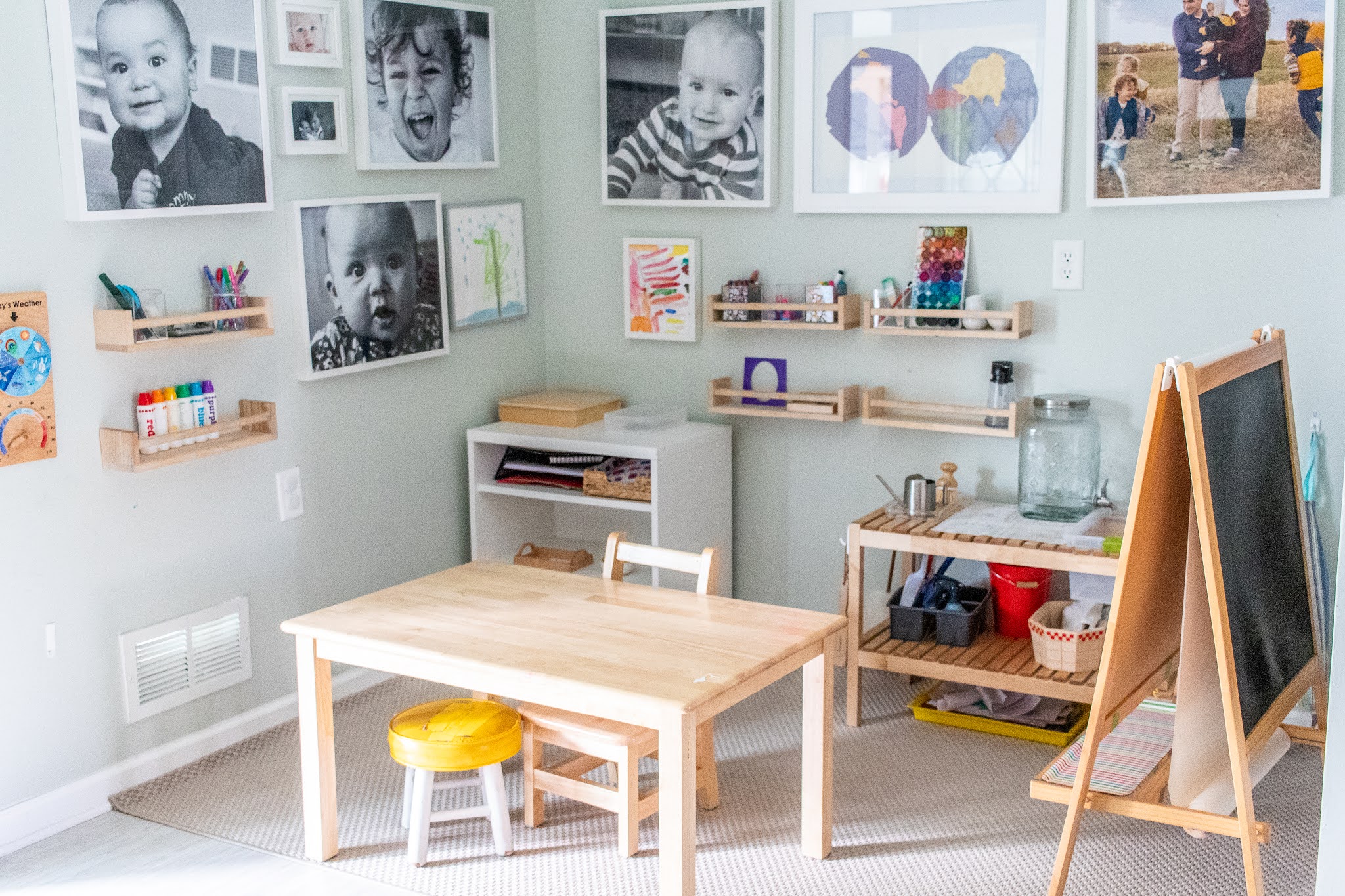 A Shared Toddler and Older Child Art Area