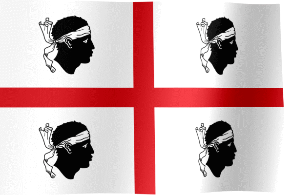 Flag of Sardinia (GIF) - All Waving Flags