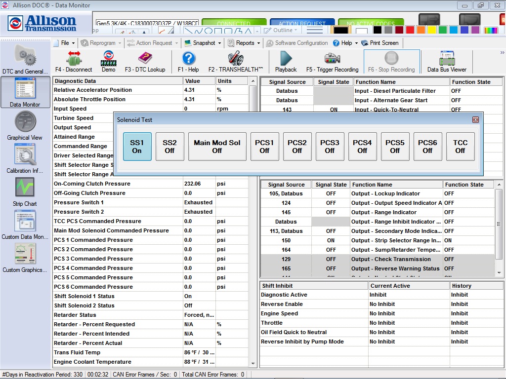 Solenoid Test on ALLISON Transmission using ALLISON DOC Software - Blog ...