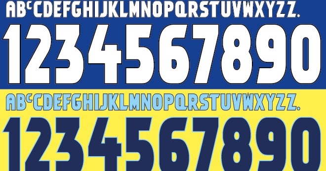 FONT FOOTBALL: Font Vector Chelsea UEFA 1998 1999 kit