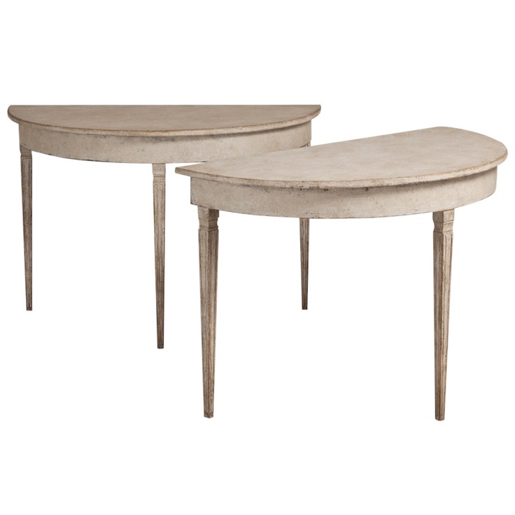 a perfect gray: demilune tables