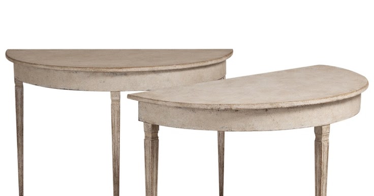 a perfect gray: demilune tables
