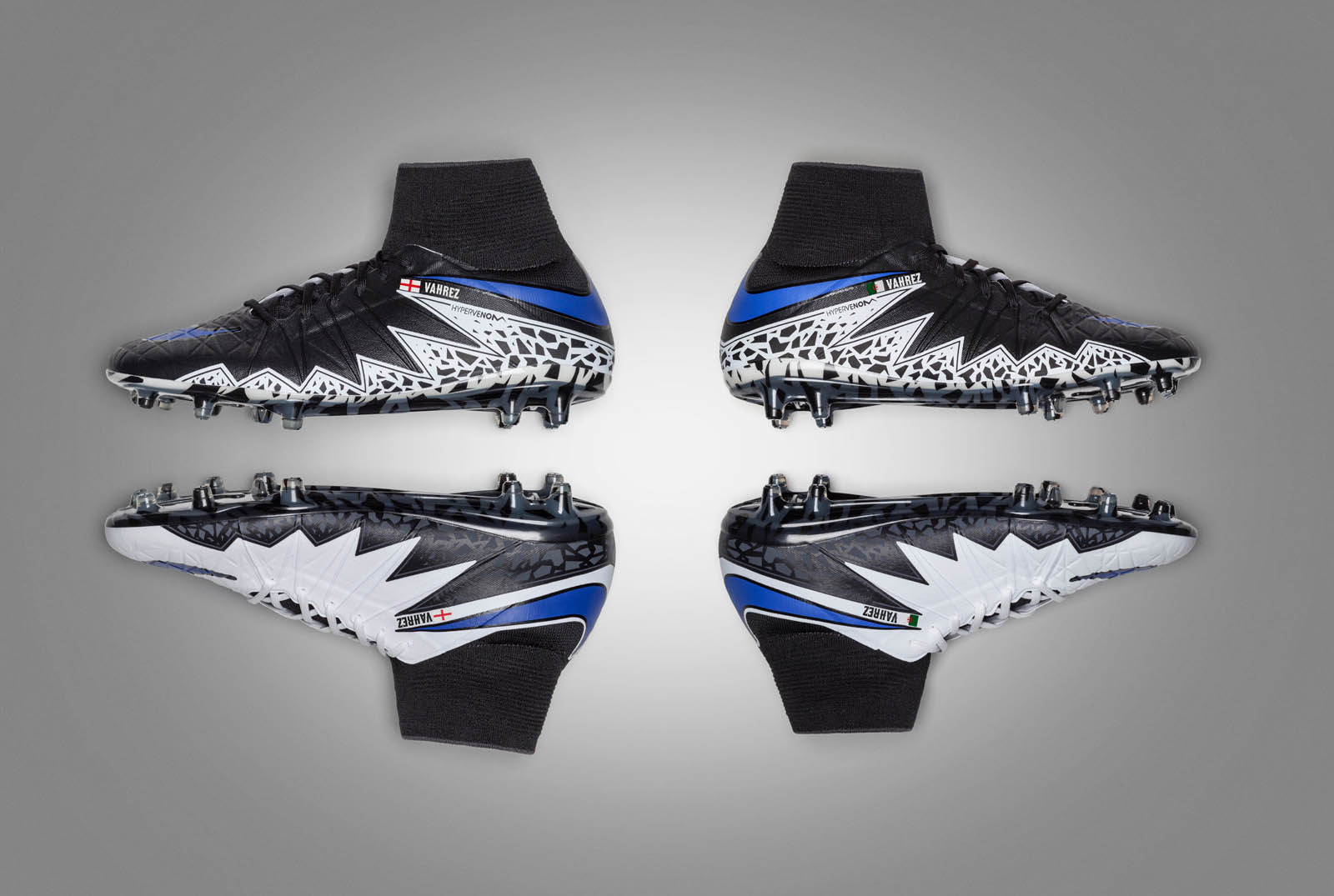 Jamie Vardy and Riyad Mahrez Debut Two-Colored Nike Hypervenom Phantom ...
