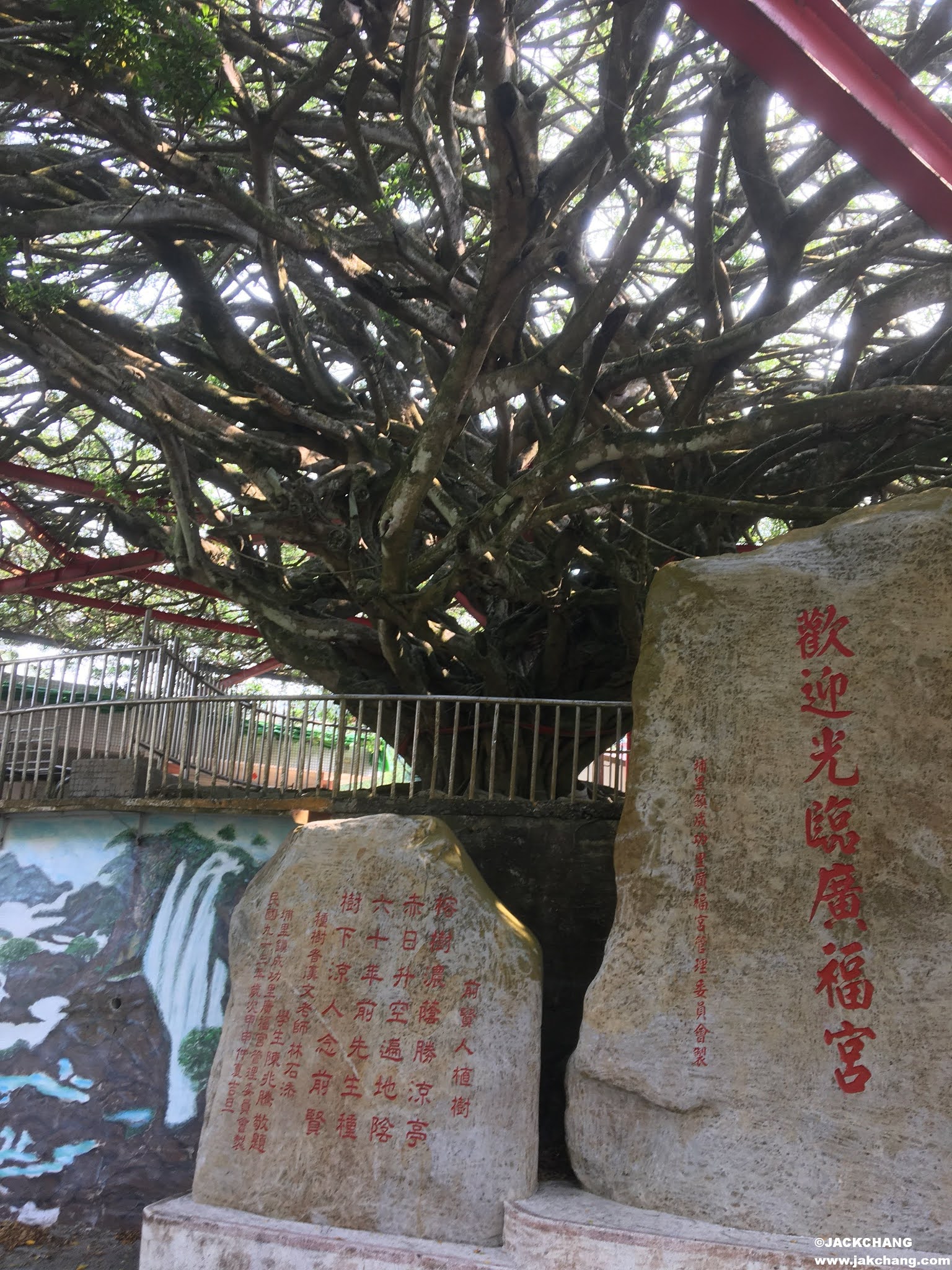 Guangfu Temple, Puli, Nantou-there is a big banyan tree that can escape ...