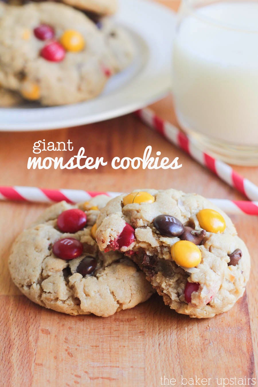 Giant Monster Cookies - The Baker Upstairs