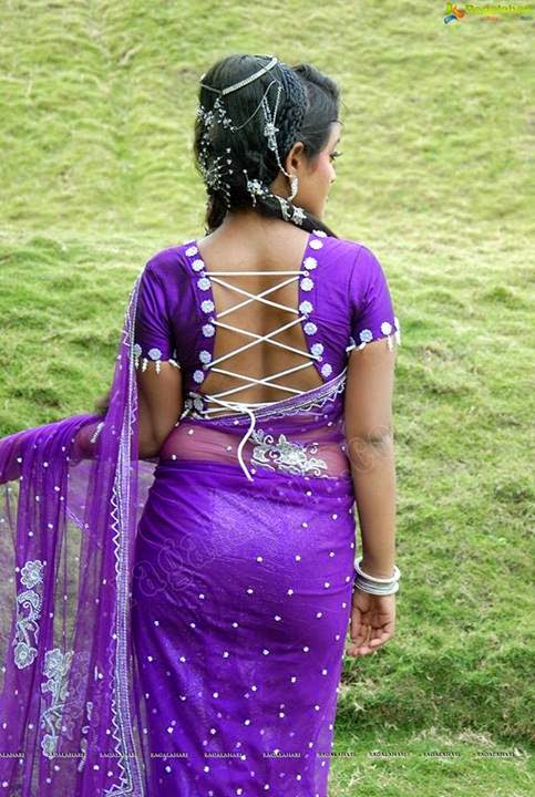 backless indian saree blouse style | Designers Saree Angel