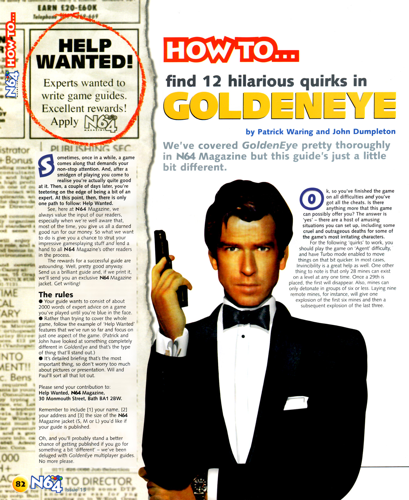 GoldenEye: Decoded: GoldenEye Quirks (N64 Magazine - Issue 15 - May 1998)
