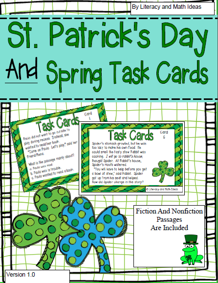 Simply Centers: St. Patrick's Day and Spring Task Cards