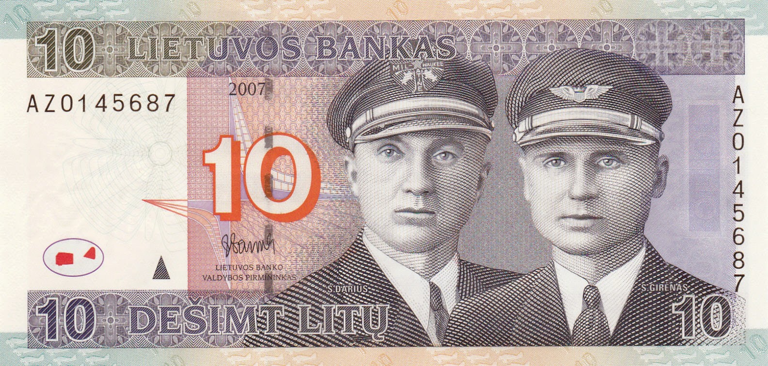 10 Lithuanian Litas|World Banknotes & Coins Pictures | Old Money ...