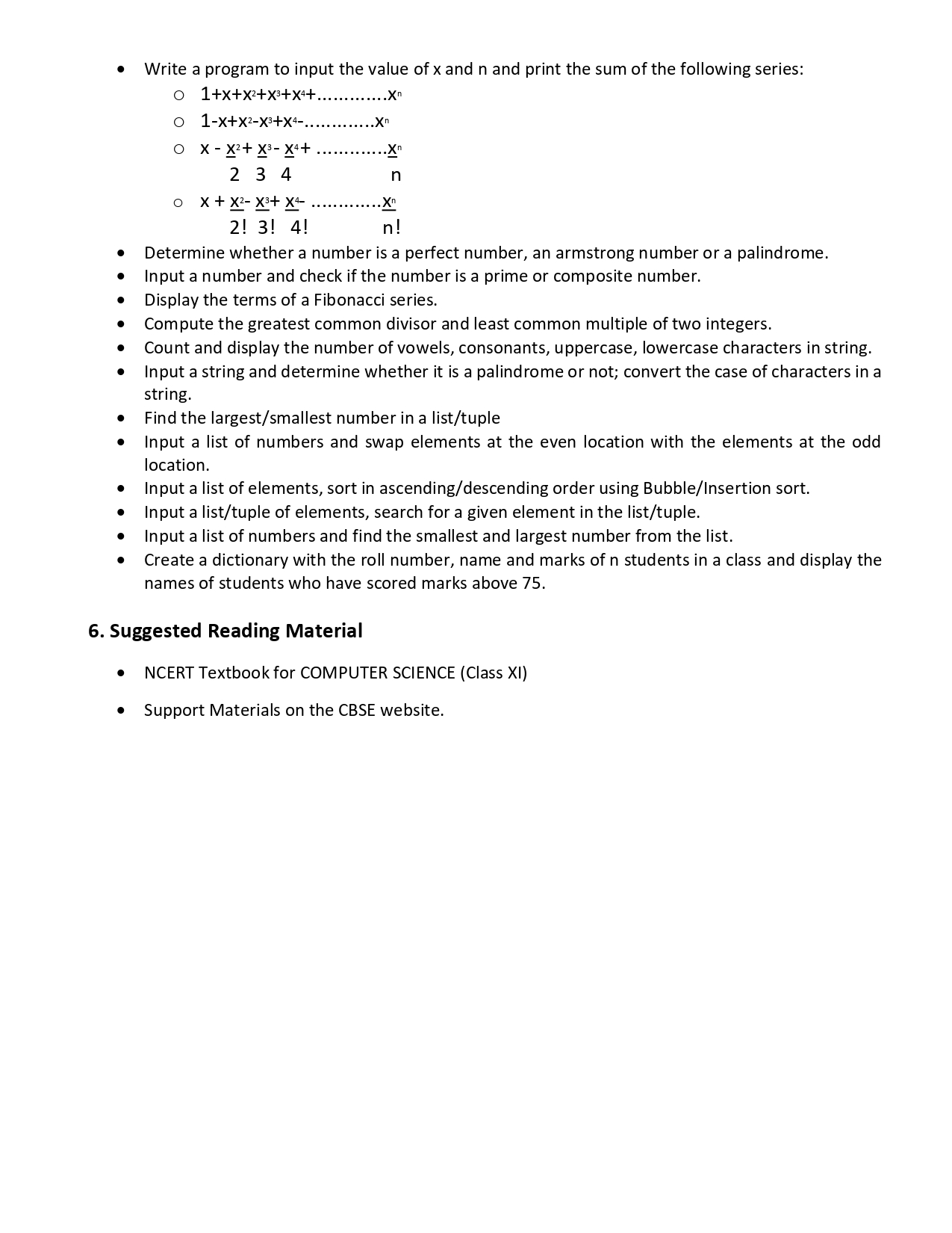 New/Reduced Syllabus