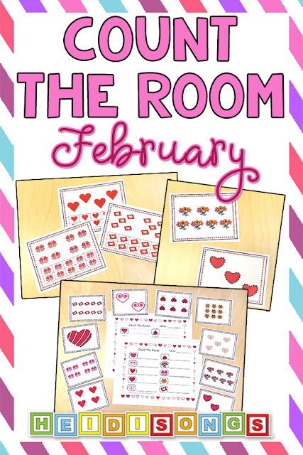 Count the Room, Editable Write the Room Activities for FEBRUARY!